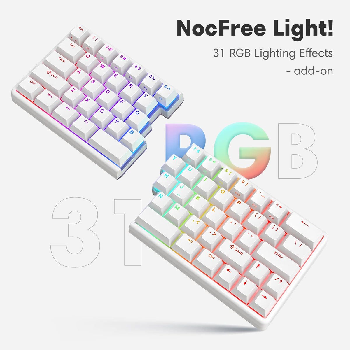 NocFree Lite Wireless Split Keyboard